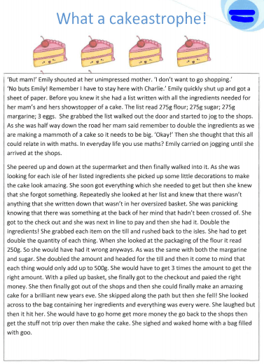 Maths Stories Literacy in Maths